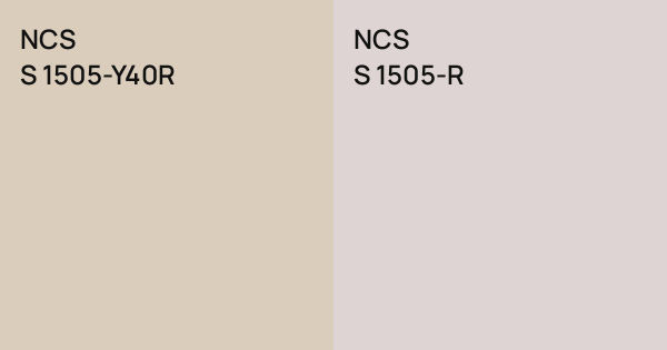 NCS S 1505-Y40R vs. NCS S 1505-R comparison