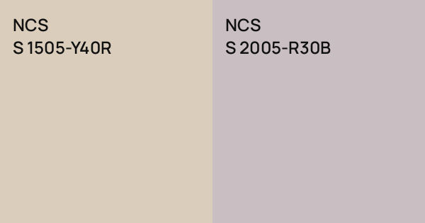 NCS S 1505-Y40R vs. NCS S 2005-R30B comparison