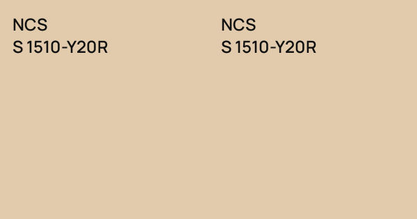 NCS S 1510-Y20R vs. NCS S 1510-Y20R comparison
