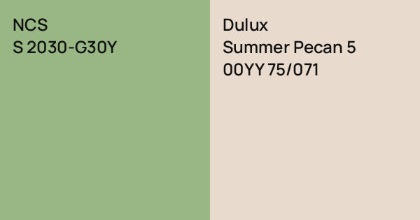 NCS S 2030-G30Y vs. Dulux Summer Pecan 5 comparison