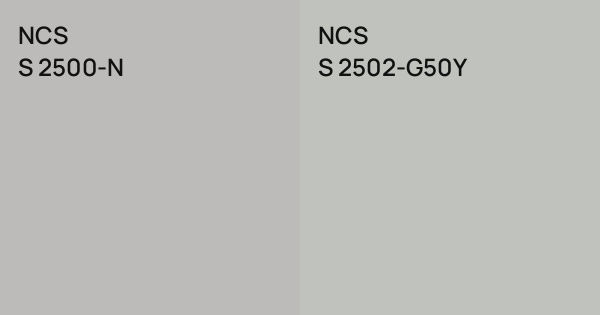 NCS S 2500-N vs. NCS S 2502-G50Y comparison