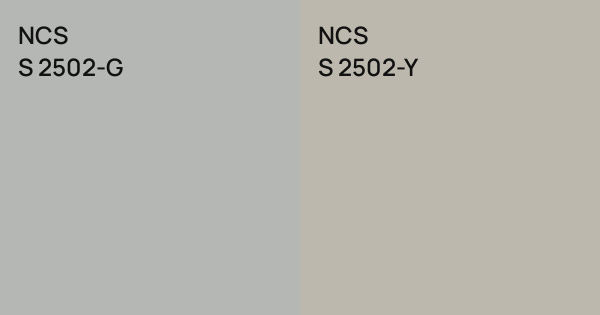 NCS S 2502-G vs. NCS S 2502-Y comparison