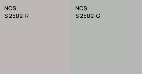 NCS S 2502-R vs. NCS S 2502-G comparison
