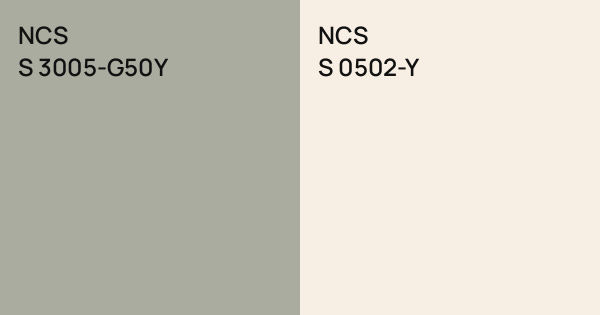 NCS S 3005-G50Y vs. NCS S 0502-Y comparison