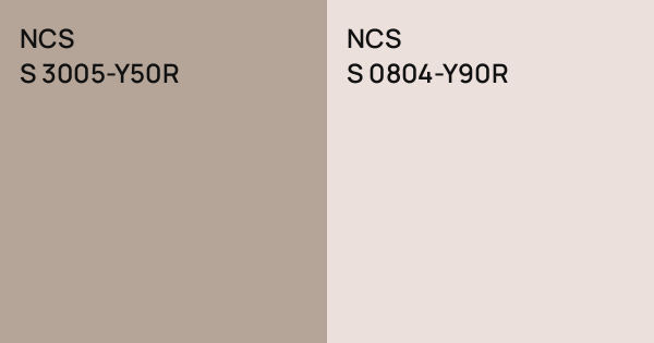 NCS S 3005-Y50R vs. NCS S 0804-Y90R comparison