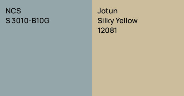 NCS S 3010-B10G vs. Jotun Silky Yellow comparison