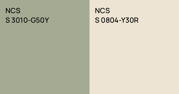 NCS S 3010-G50Y vs. NCS S 0804-Y30R comparison