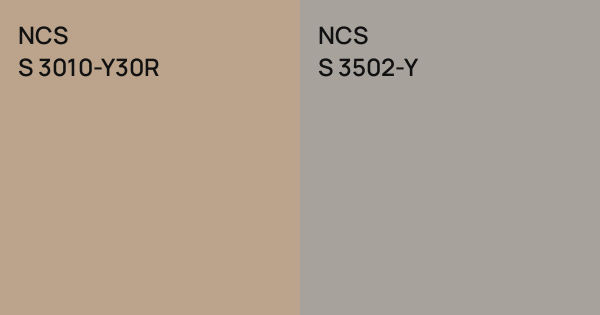 NCS S 3010-Y30R vs. NCS S 3502-Y comparison