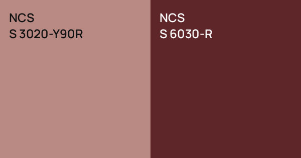 NCS S 3020-Y90R vs. NCS S 6030-R comparison