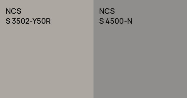 NCS S 3502-Y50R vs. NCS S 4500-N comparison