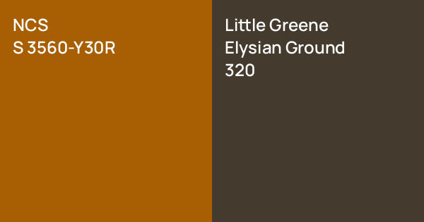 NCS S 3560-Y30R vs. Little Greene Elysian Ground comparison
