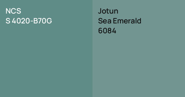 NCS S 4020-B70G vs. Jotun Sea Emerald comparison