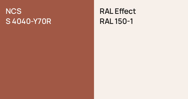 NCS S 4040-Y70R vs. RAL Effect RAL 150-1 comparison