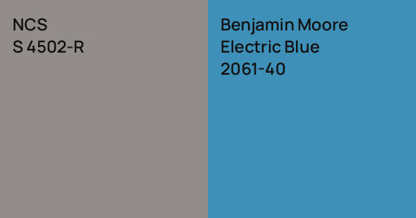 NCS S 4502-R vs. Benjamin Moore Electric Blue comparison