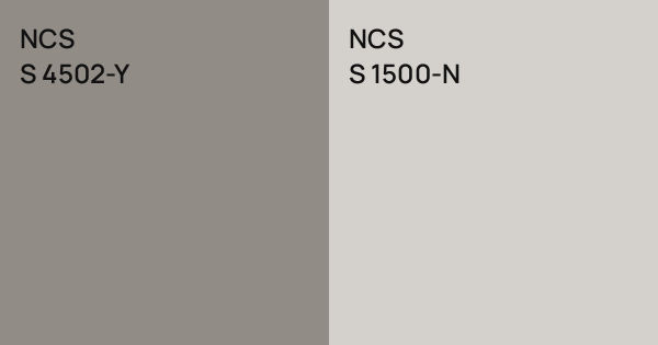NCS S 4502-Y vs. NCS S 1500-N comparison