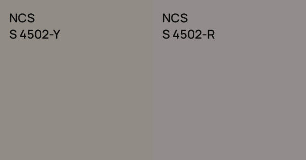 NCS S 4502-Y vs. NCS S 4502-R comparison
