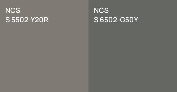 NCS S 5502-Y20R vs. NCS S 6502-G50Y comparison