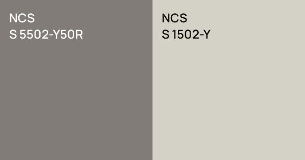 NCS S 5502-Y50R vs. NCS S 1502-Y comparison