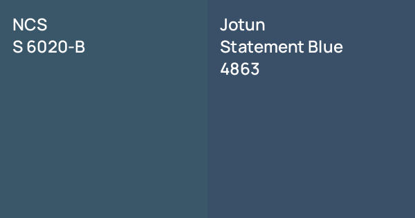 NCS S 6020-B vs. Jotun Statement Blue comparison