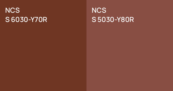 NCS S 6030-Y70R vs. NCS S 5030-Y80R comparison