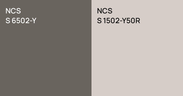 NCS S 6502-Y vs. NCS S 1502-Y50R comparison