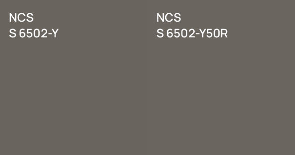 NCS S 6502-Y vs. NCS S 6502-Y50R comparison