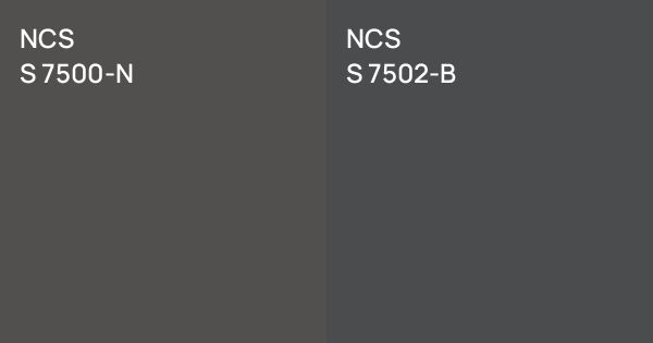 NCS S 7500-N vs. NCS S 7502-B comparison