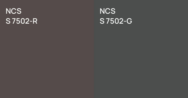NCS S 7502-R vs. NCS S 7502-G comparison