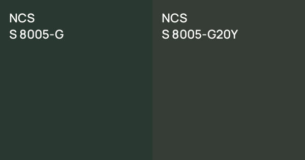 NCS S 8005-G vs. NCS S 8005-G20Y comparison
