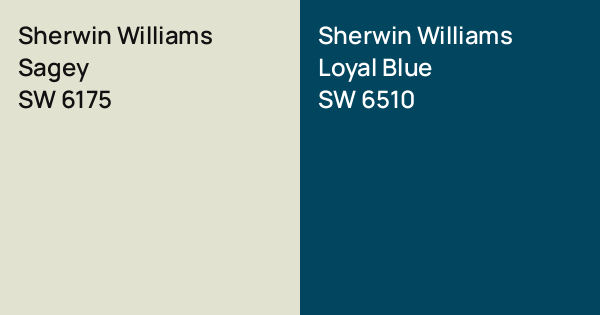 Sherwin Williams Sagey vs. Sherwin Williams Loyal Blue comparison