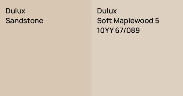 Dulux Sandstone vs. Dulux Soft Maplewood 5 comparison