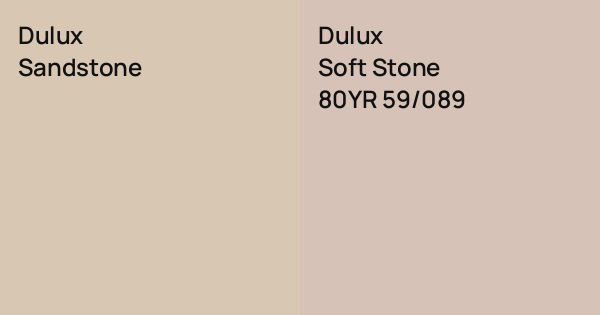 Dulux Sandstone vs. Dulux Soft Stone comparison