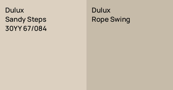 Dulux Sandy Steps vs. Dulux Rope Swing comparison