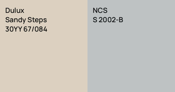 Dulux Sandy Steps vs. NCS S 2002-B comparison