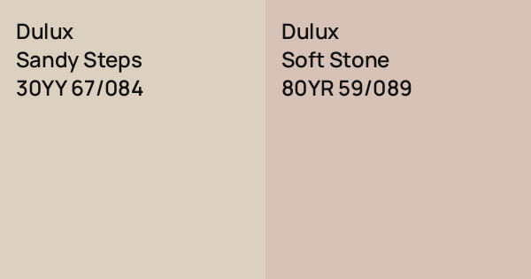 Dulux Sandy Steps vs. Dulux Soft Stone comparison
