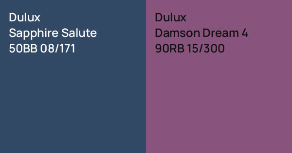 Dulux Sapphire Salute vs. Dulux Damson Dream 4 comparison