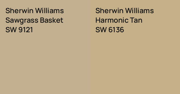 Sherwin Williams Sawgrass Basket vs. Sherwin Williams Harmonic Tan ...