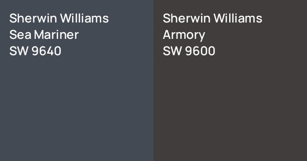 Sherwin Williams Sea Mariner vs. Sherwin Williams Armory comparison