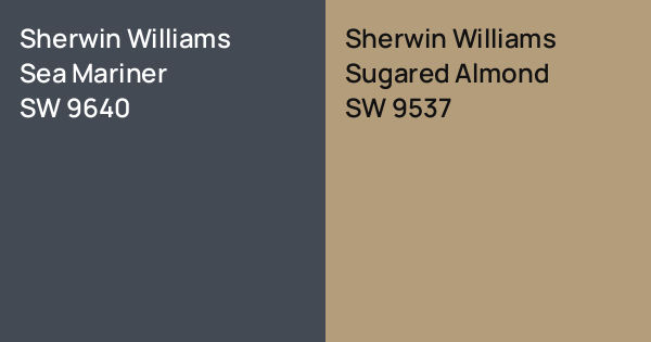 Sherwin Williams Sea Mariner vs. Sherwin Williams Sugared Almond comparison