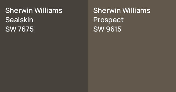 Sherwin Williams Sealskin vs. Sherwin Williams Prospect comparison