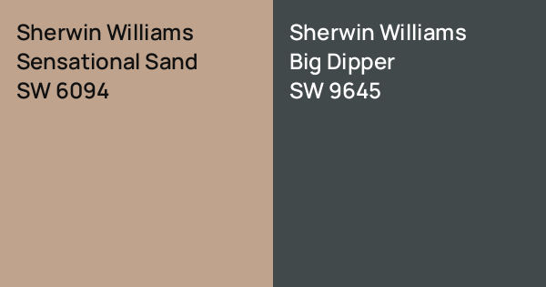 Sherwin Williams Sensational Sand vs. Sherwin Williams Big Dipper ...