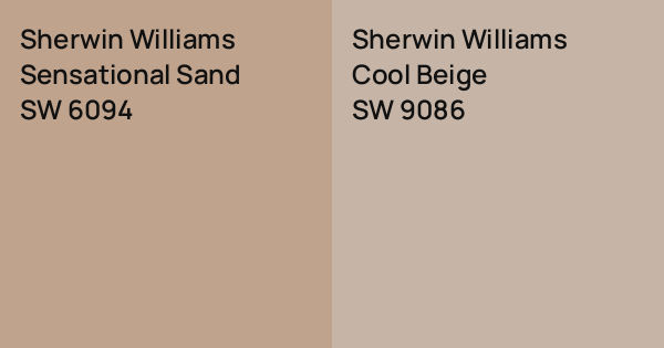 Sherwin Williams Sensational Sand vs. Sherwin Williams Cool Beige ...