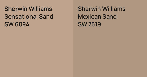 Sherwin Williams Sensational Sand vs. Sherwin Williams Mexican Sand ...
