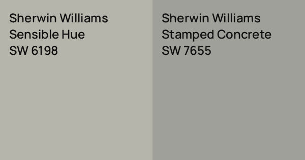 Sherwin Williams Sensible Hue vs. Sherwin Williams Stamped Concrete ...