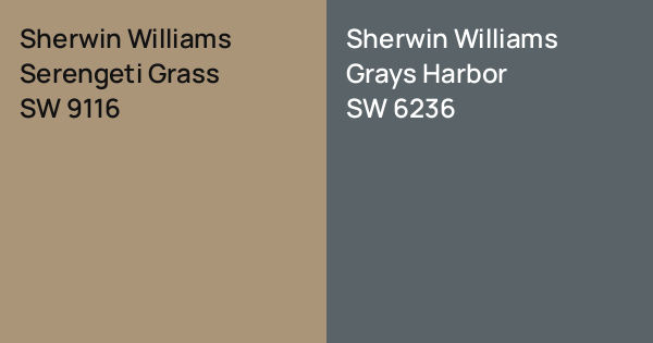 Sherwin Williams Serengeti Grass vs. Sherwin Williams Grays Harbor ...