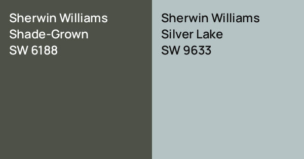 Sherwin Williams Shade-Grown vs. Sherwin Williams Silver Lake comparison