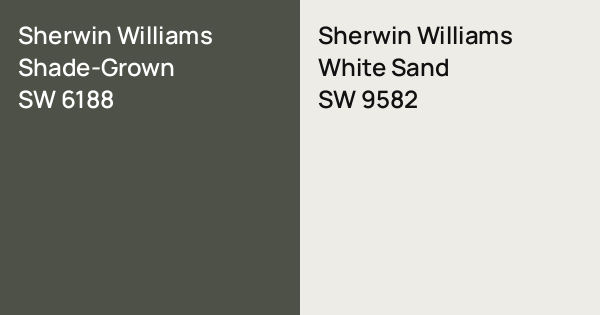 Sherwin Williams Shade-Grown vs. Sherwin Williams White Sand comparison