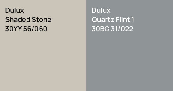 Dulux Shaded Stone vs. Dulux Quartz Flint 1 comparison