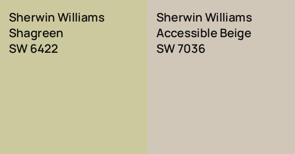 Sherwin Williams Shagreen vs. Sherwin Williams Accessible Beige comparison