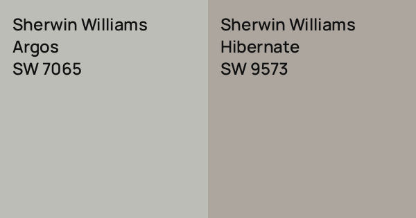Sherwin Williams Argos vs. Sherwin Williams Hibernate comparison